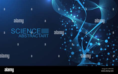 modern abstract molecules structure for science or medical background