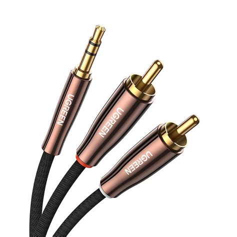 Ugreen 35mm Aux To 2 Male Rca Braided Cablebronze Lebanon