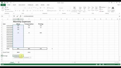 excel tutorial how to use sum and average formula session 5 youtube