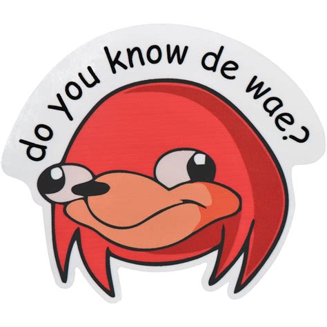 Do You Know The Wae Ugandan Knuckles 4 Inch Sticker Tactical Gear Junkie