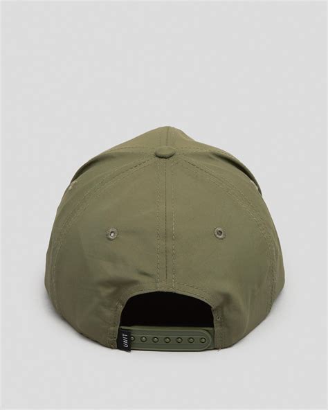 Shop Unit Semi Curve Peak Snapback Cap In Miltary Fast Shipping