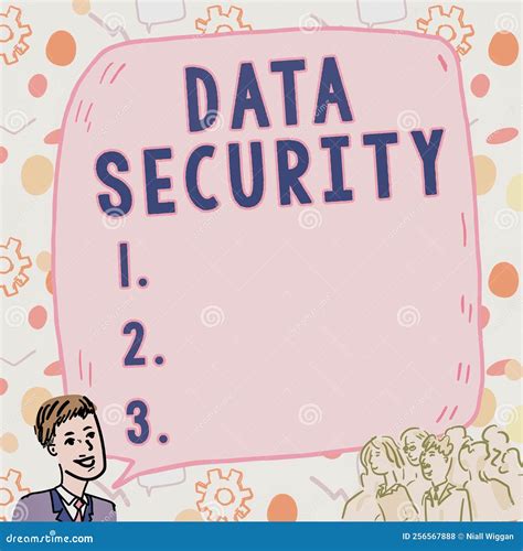 Hand Writing Sign Data Security Internet Concept Confidentiality Disk