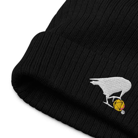 Embroidered Eco Beanie The Rook And The Raven