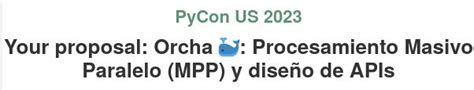 javier alonso silva on linkedin just sent the proposal for pycon us
