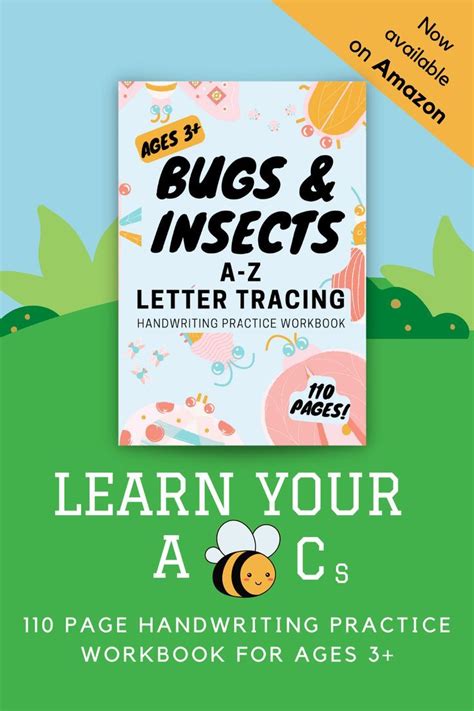 Bugs And Insects A Z Letter Tracing Practice Abc Alphabet Workbook Prek Kindergarten Homeschool