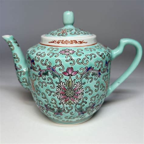 代購代標第一品牌樂淘letao中国茶器 景徳鎮 茶器セット 急須 茶壷 ティーポット 茶入れ 小皿 5客 粉彩色絵 中国美術 煎茶道具 茶道具