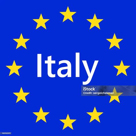 이탈리아와 유럽 연합의 국기입니다 Eu 플래그입니다 벡터 그림입니다 0명에 대한 스톡 벡터 아트 및 기타 이미지 0명 개념