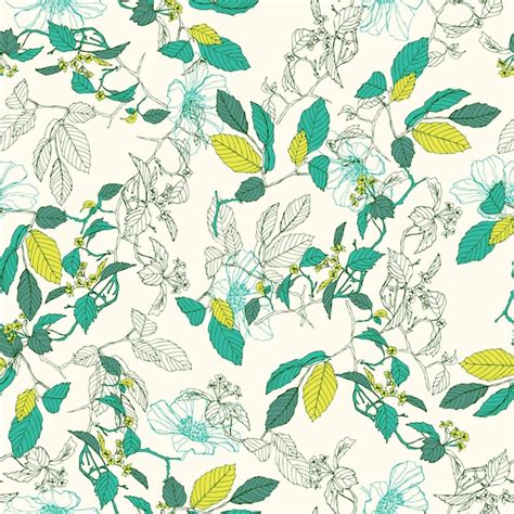Premium Vector Colourful Leaf And Floral Pattern