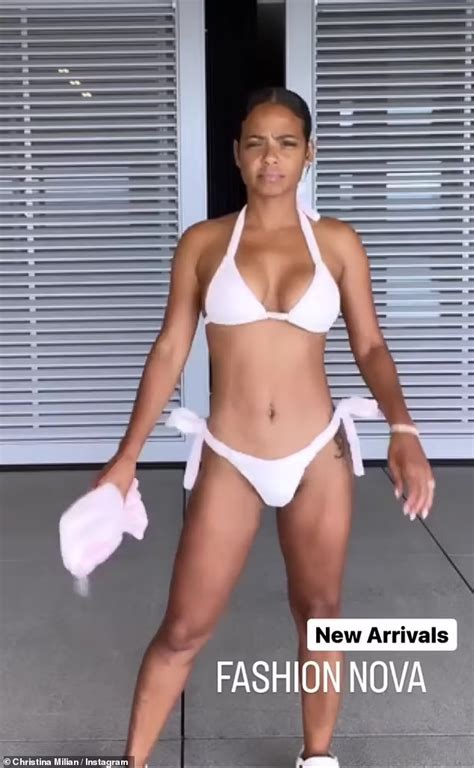 Christina Milian Drops Thirst Traps Rocking White Bikini As She
