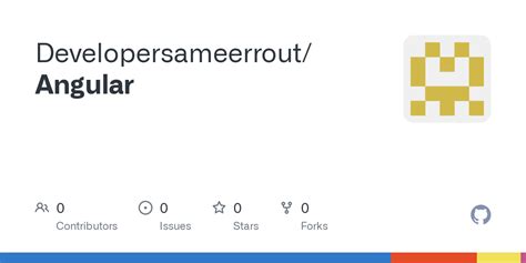 Github Developersameerroutangular