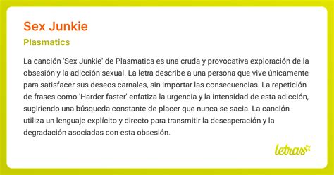 Significado De La Canción Sex Junkie Plasmatics Letrascom