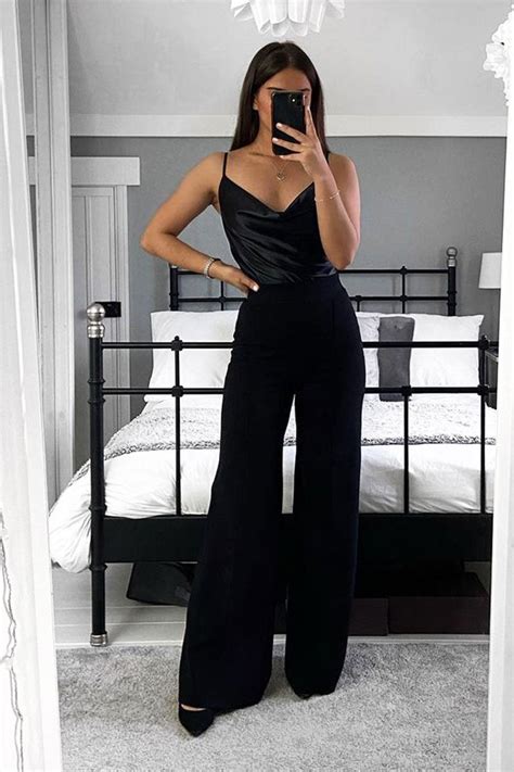 Black Satin Cowl Neck Bodysuit Miley Rebellious Fashion
