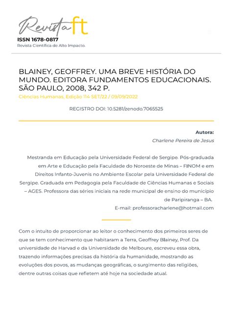 Blainey Geoffrey Uma Breve Historia Do M Pdf Europa Os Estados Unidos