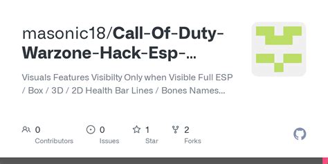 Github Masonic18 Call Of Duty Warzone Hack Esp Slient Aimbot Internal Unlock All Visuals