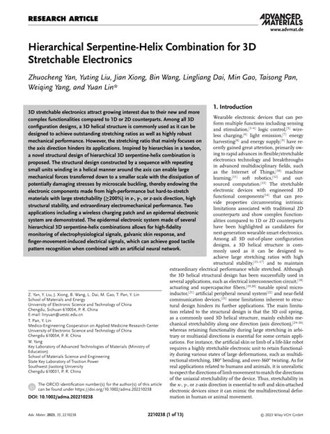 Hierarchical Serpentine Helix Combination For Three Dimensional
