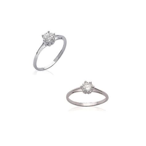 Bague Solitaire Cristal ZIRCONIUM Sertie Argent Massif Millièmes