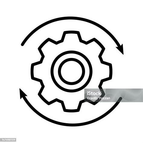 워크플로 반복 설정 기어 회전 업데이트 아이콘 윤곽선 벡터 개념에 대한 스톡 벡터 아트 및 기타 이미지 개념 개념과 주제 그래픽 사용자 인터페이스 Istock