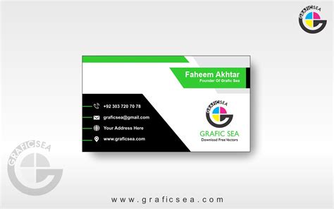 Modern Business Visiting Card Cdr Template Free Download Graficsea