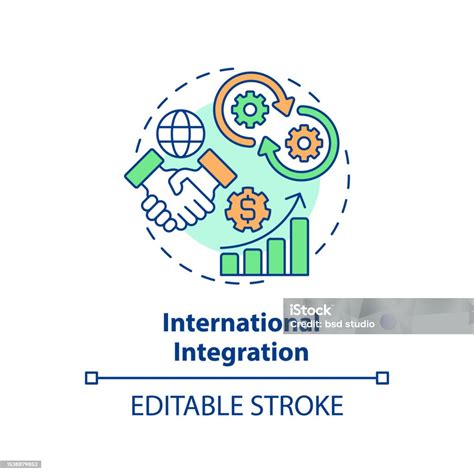 Customizable International Integration Icon Fdi Concept Stock