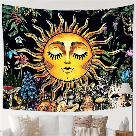 Bohemian Tapestry Wall Art Vertical Tapestry Wall Hanging Living Room
