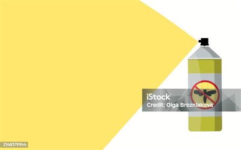 배너 배경입니다 에어로졸 실린더 곤충 파리 모기 말벌의 파괴 해로운 곤충 가정 위생 텍스트의 위치 말라리아 통제 개념 유독 방충제 모기에 대한 스톡 벡터 아트 및 기타