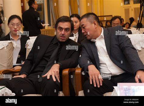 English Snooker Player Ronnie Osullivan Left Attends A Charity Event