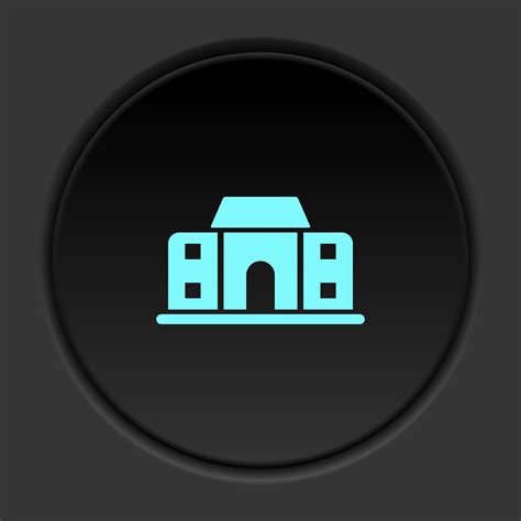 round button icon building college button banner round badge