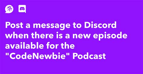Post A Message To Discord When There Is A New Episode Available For