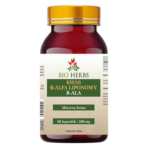 Suplement Diety Bio Herbs Kwas R Alfa Liponowy R Ala 200 Mg 60 Kaps