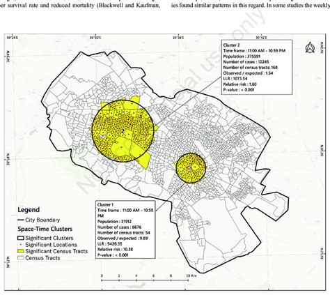 Detected Significant Spatio Temporal Clusters Based On Space Time