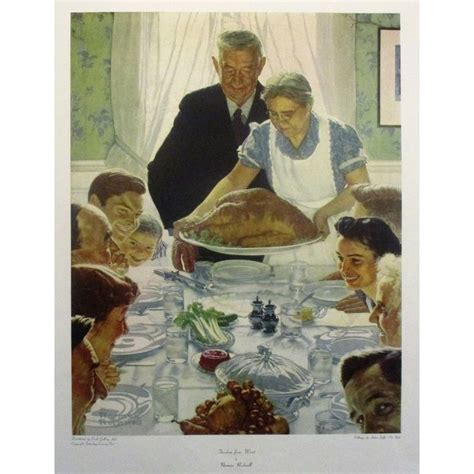 Norman Rockwell Freedom From Want Original 1960s Collotype Norman
