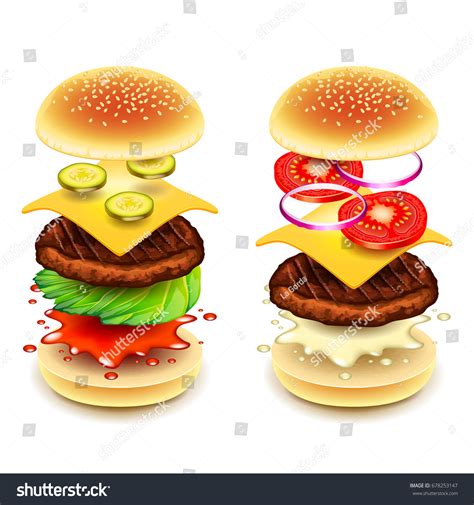 Cheeseburgers Falling Over 129 Royalty Free Licensable Stock Vectors