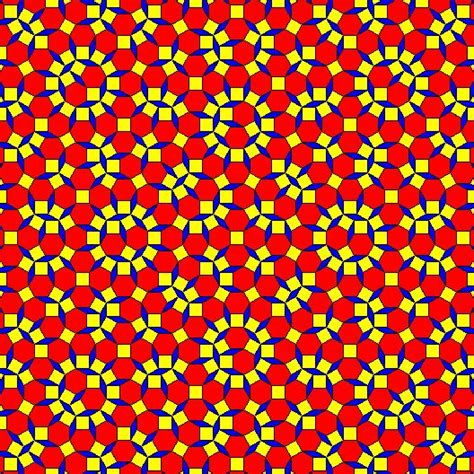 The Socolar Tiling Pattern Orange And Yellow With Black Dots
