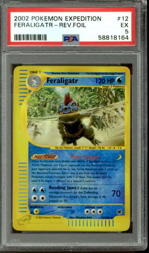 Pokemon Expedition Reverse Holo Foil Feraligatr 12165 Psa 5 Da Card