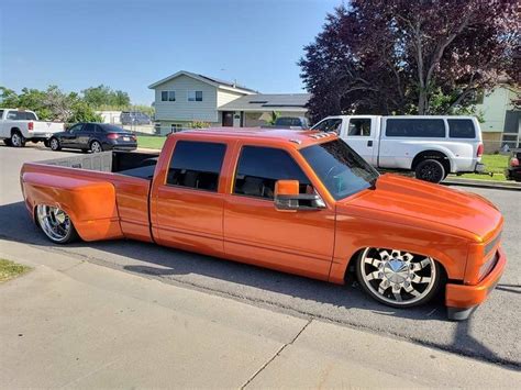 Chevrolet Crew Cab Dually In Orange Custom Chevy Truck