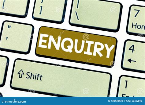 Word Writing Text Enquiry Business Concept For Asking For Information Official Investigation