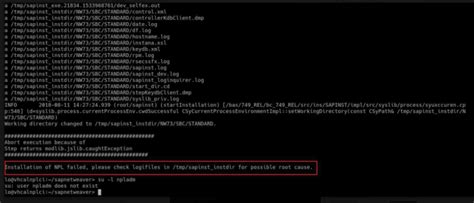 Installation Of Npl Failed Please Check Loiles In Tmpsapinst