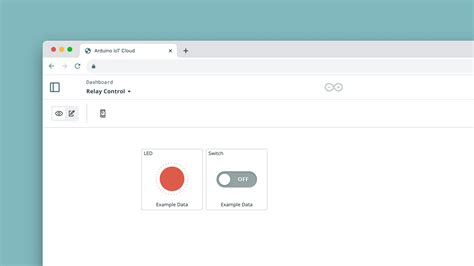 Dashboard With Led And Switch Widgets
