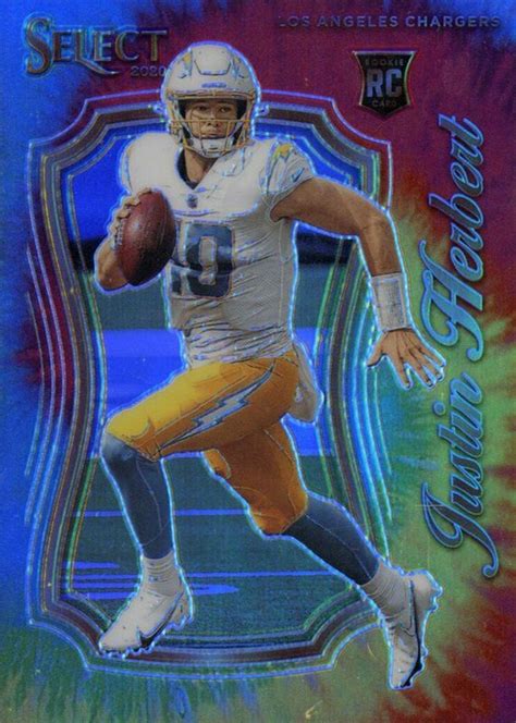 Justin Herbert 2020 Select 4 Select Certified Rookies Tie Dye 25