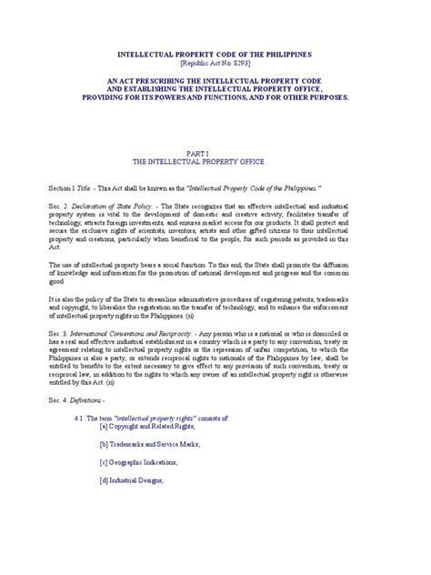 Intellectual Property Code Of The Philippines Pdf