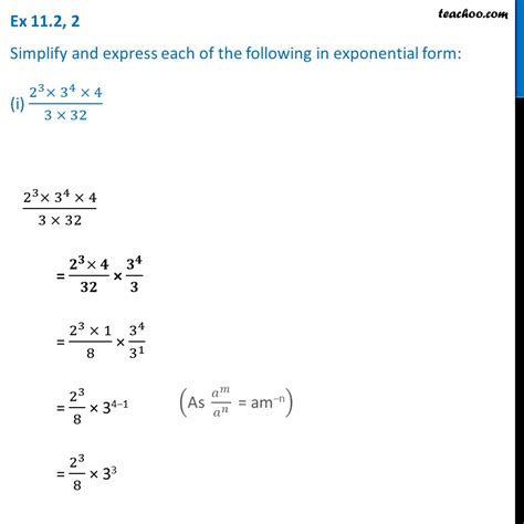 Simple Exponential Form