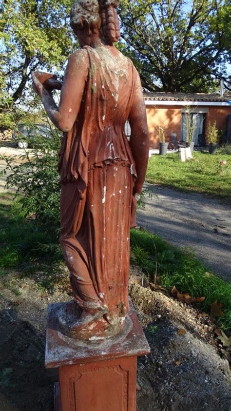 Proantic Sculpture De Parc Façon Terre Cuite