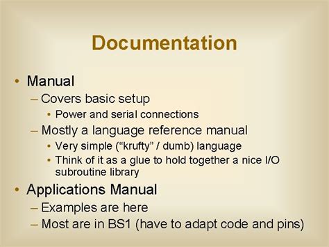 Basic Stamp Quick Start Basic Stamp II Self