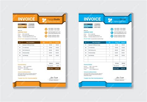 Premium Vector Flat Design E Commerce Invoice Template Eps
