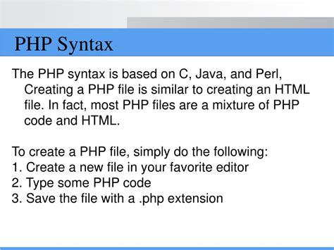 PPT Introduction To PHP Origins Uses And Installation Guidelines