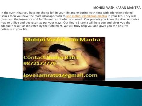 Ppt Know The Uses Of Mohini Vashikaran Mantra Powerpoint Presentation