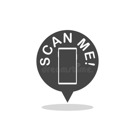 Scan Me Phone Icon With Shadow Stock Vector Illustration Of Retail Simple 394973434