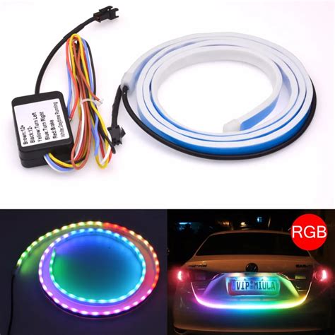 Aliexpress Buy Katur CM RGB Colorful Flowing LED Strip Turn Signal Tail Trunk Warning