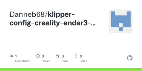 GitHub Danneb Klipper Config Creality Ender Pro