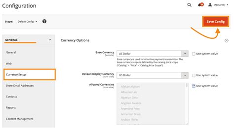 guide to configure currency in magento 2 multi currency